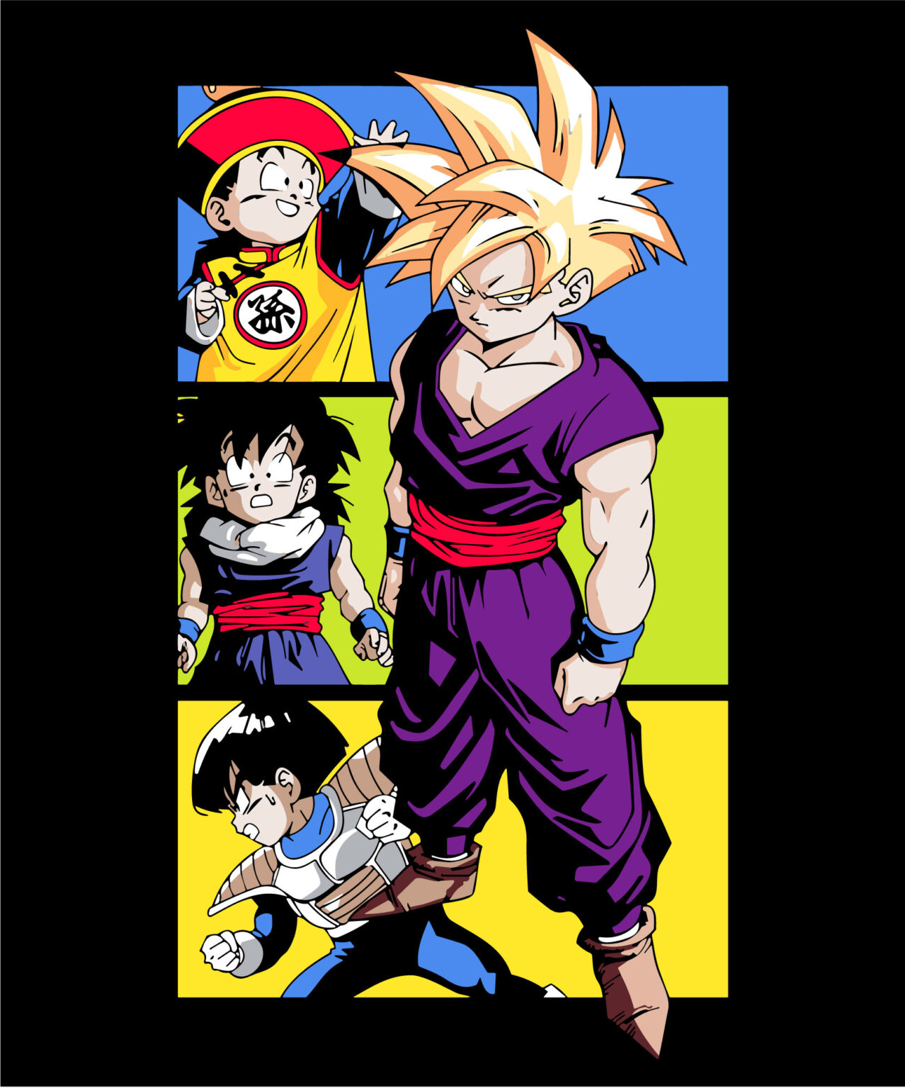 Gohan Etapas Anime SVG