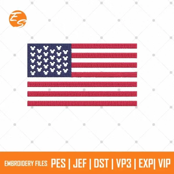 American Flag free embroidery design